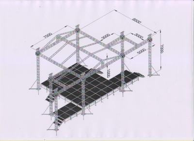 China Aluminum 6082-T6 Professional Stage Truss With High Technical Weld for sale