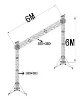 China Outdoor Aluminum Stage Truss With Aluminum Tube / LED Screen Truss for sale