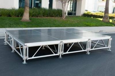 China Adjustable Mobile Portable Stage , Aluminum Plywood Platform Stage for sale