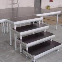 China 1.22*1.22M Waterproof Portable Stage Platforms Black Plywood Moving Anti Slip for sale