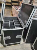 China Full Black Color 9mm Thinkness Plywood Customized Aluminum Tool Cases For Sound Console / Speaker Case for sale