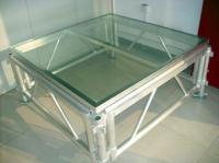 China 90*90cm Folding Organic Glass / Wooden Stage Platforms For Aluminum Stage Truss Show for sale
