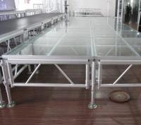 China Aluminum Outdoor  Movable Stage Platform , Portable DJ Stage Outdoor Adjustable Height Stage for sale