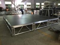China 6082-T6 Aluminum Assemble Plywood Stage / 1.22 X 2.44m Outdoor Event Portable Stage for sale