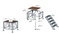 China Professional Portable Stage Platforms / Aluminum Folding Stage With 18mm Plywood for sale