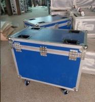 China Blue 9mm Plywood Rack Flight Case With Wheels For Light for sale