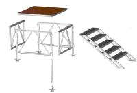 China Waterproof Wood Moving Portable Stage Platforms Anti-slip for sale