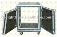 China Black 9mm Plywood / Rack Flight Case With Wheels For Audio And Keyboard for sale