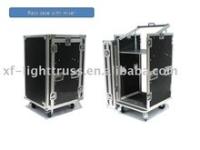 China Black 9mm Plywood / Rack Flight Case With Wheels For Audio And Keyboard for sale
