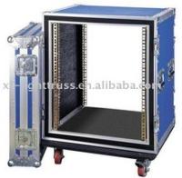China Black 9mm Plywood / Rack Flight Case With Wheels For Audio And Keyboard for sale