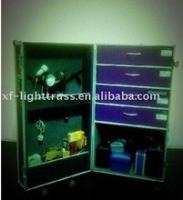 China Aluminum Flight Case With Wheels / Handles Plastic 2U to 24U Rack Case for sale