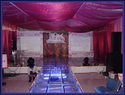 China Used Portable Stage With 18mm Thickness Glass Board for sale