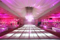 China 4 level 4x4ft Adjustable Movable Aluminum Stage With 18mm Thickness Glass Board For Wedding And Other Show for sale
