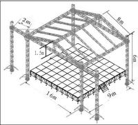 China Silver Aluminum Stage Truss Outdoor Performance Equipment TUV for sale
