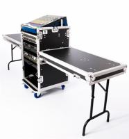 China 12U Black Anti-Shock Rack Aluminum Tool Cases Wheels For DJ for sale