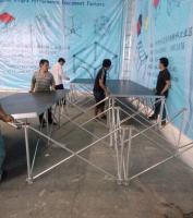 China 18mm Red / Black Folding Movable Stage Platform with Anti-slip Plywood for sale