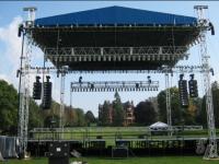 China Line Array Sound System And Light truss System Lighting Truss System Silver for sale