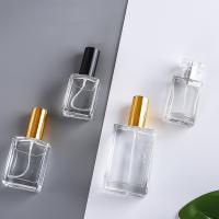 China Customized Empty Pump 30ml  Perfume Glass Spray Bottle Small With Luxurious Golden Lid for sale