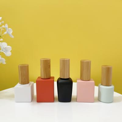 China Spill Proof Nail Polish Bottle Glass 10ml 15ml Square for sale