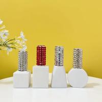China Odm 10ml 15ml Empty Glass Nail Polish Bottles With Shine Cap for sale