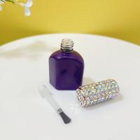 China Odm 10ml 15ml Empty Glass Nail Polish Bottles With Shine Cap for sale
