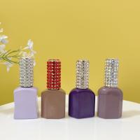 China Odm 10ml 15ml Empty Glass Nail Polish Bottles With Shine Cap for sale