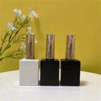 China Empty Plastic Cap Small Nail Polish Bottles 12ml 15ml With Brush for sale