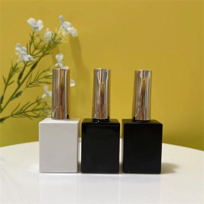 China Empty Plastic Cap Small Nail Polish Bottles 12ml 15ml With Brush for sale