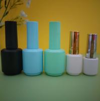 China Oem 10ml 15ml Mini Nail Polish Bottles Cosmetics Glass Uv Gel With Brush In Stock for sale