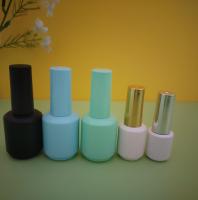 China Oem 10ml 15ml Mini Nail Polish Bottles Cosmetics Glass Uv Gel With Brush In Stock for sale