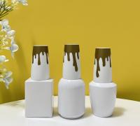 China Oem 10ml 15ml Mini Nail Polish Bottles Cosmetics Glass Uv Gel With Brush In Stock for sale