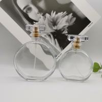 China Flat Shoulder Cylinder Perfume Dispenser Bottles 50ml 100ml for sale