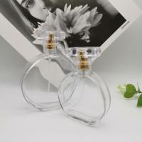 China Flat Shoulder Cylinder Perfume Dispenser Bottles 50ml 100ml for sale