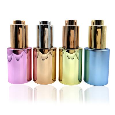 China Flat Shoulder Essential Oil Glass Eye Dropper Bottles Non Toxic for sale