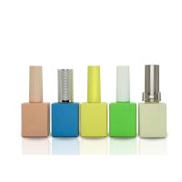 China OEM LOGO 15ml Gloss Nail Polish Bottles Acrylic Gel Polish Square Bottle for sale