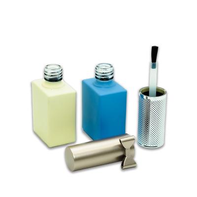 China OEM LOGO 15ml Gloss Nail Polish Bottles Acrylic Gel Polish Square Bottle for sale