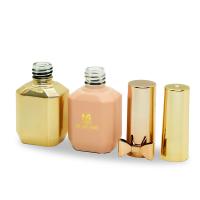 China ISO20001 SGS Gold Plated 8ml Nail Polish With Bow On Bottle for sale