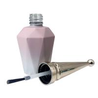 China Empty Frosted Pink 12ml 15ml Nail Polish Bottles Leak Proof for sale