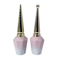 China Empty Frosted Pink 12ml 15ml Nail Polish Bottles Leak Proof for sale