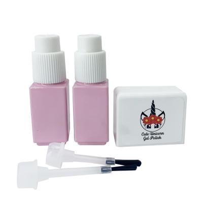 China Glossy Painted 5ml Square Twin Nail Polish Bottles Hanya ISO20001 for sale
