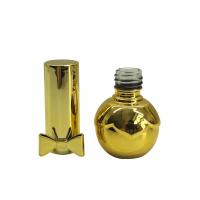 China 5ml 7ml Gold Glass Empty Fingernail Polish Bottles Silk Screen Printing for sale