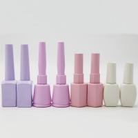 China Plastic Cap Matte Pink Nail Polish Bottles 12ml Empty Nail Polish Container for sale