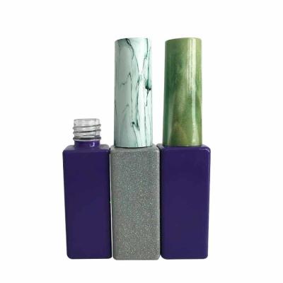 China 10ml 12ml 15ml Empty UV Gel Polish Bottles Glossy Painted Screen Printing for sale