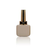 China Empty Square Glass Gel Nail Polish Bottle With Bow Cap And Brush for sale
