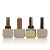 China Empty Square Glass Gel Nail Polish Bottle With Bow Cap And Brush for sale