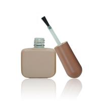 China Empty Square Glass Gel Nail Polish Bottle With Bow Cap And Brush for sale