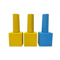 China Factory Custom Empty Square Glass Nail Polish Bottle With Brush Cap for sale