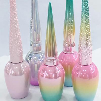 China Cosmetics Glass 15 Ml Empty UV Gel Nail Polish Bottle With Brush for sale