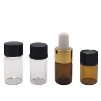 China Amber Serum Mini Glass Vials With Gold Lids 5ml 10ml 20ml for sale