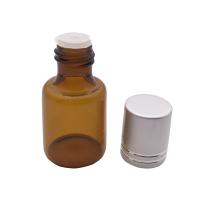 China Amber Serum Mini Glass Vials With Gold Lids 5ml 10ml 20ml for sale